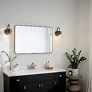 Kichler Brinley 11.5" Wall Sconce in Olde Bronze®, 1-Light, Vintage Wall Mount Light with Clear Glass, (11.5" H x 5" W), 45576OZ