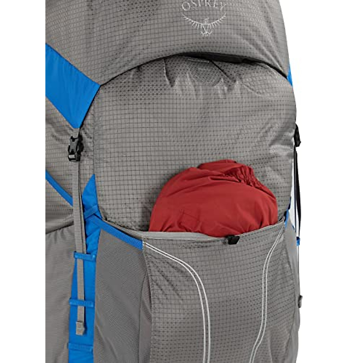 Osprey Exos Pro 55L Men's Backpacking Backpack, Dale Grey/Agam Blue, S/M