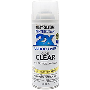 Rust-Oleum 249117 Painter's Touch 2X Ultra Cover Spray Paint, 12 oz, Gloss Clear