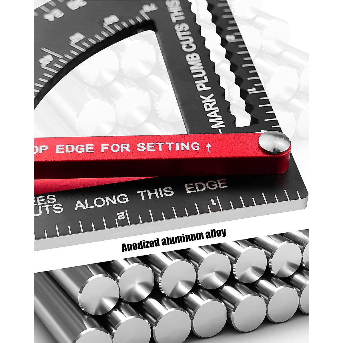 Metal Carpentry Triangle Ruler Square Aluminium Alloy Carpenter Layout Adjustable Combination Rafter Square 7 inch framing Woodworking Square Tool