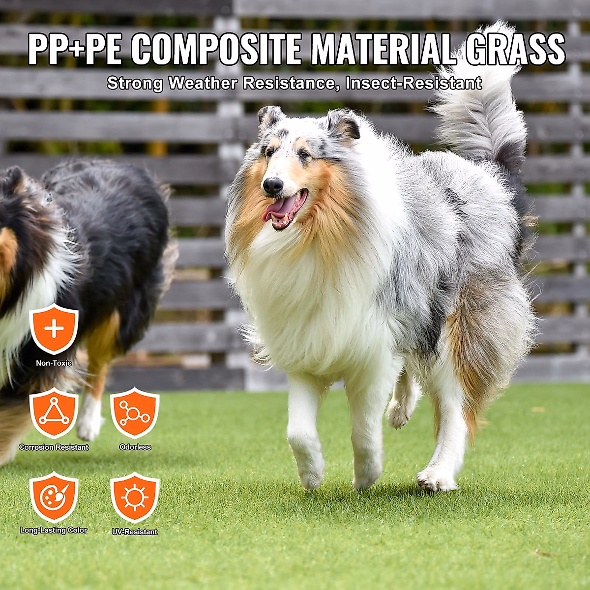 VEVOR Artifical Grass Tiles Interlocking Turf Deck Set, 9 Pack - 12"x12", Synthetic Fake Grass Self-draining Mat Flooring Decor Pad, Perfect for Multi-Purpose Indoor Outdoor Entryway Scraper Dog Mats