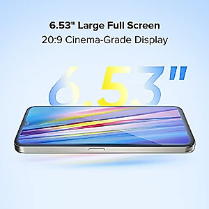 UMIDIGI A11 Cell Phone 6.53" HD+ Full Screen Unlocked Smartphone, 5150mAh Battery Android Phone with Dual SIM (4G LTE) Android 11 (4+128G, Mist Blue)