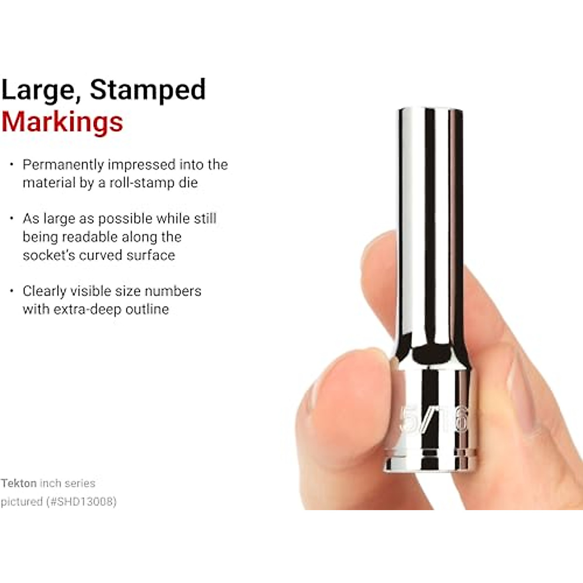 TEKTON 3/8 Inch Drive 12-Point Socket Set, 15-Piece (1/4-1 in.) | SHD91111