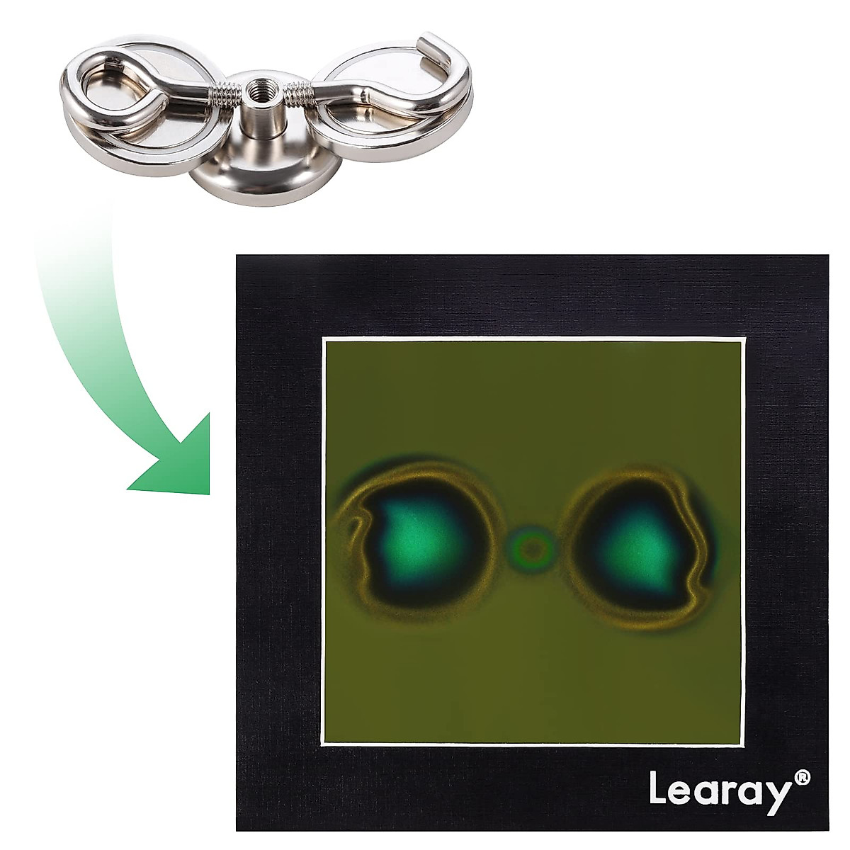 4 x 4 Inch Magnetic Field Viewing Film, Magnetic Field Viewer, Magnetic Flux Display, Magnet Pattern Detector, See Magnetic Field for Scientific Project (4 * 4 Inch)