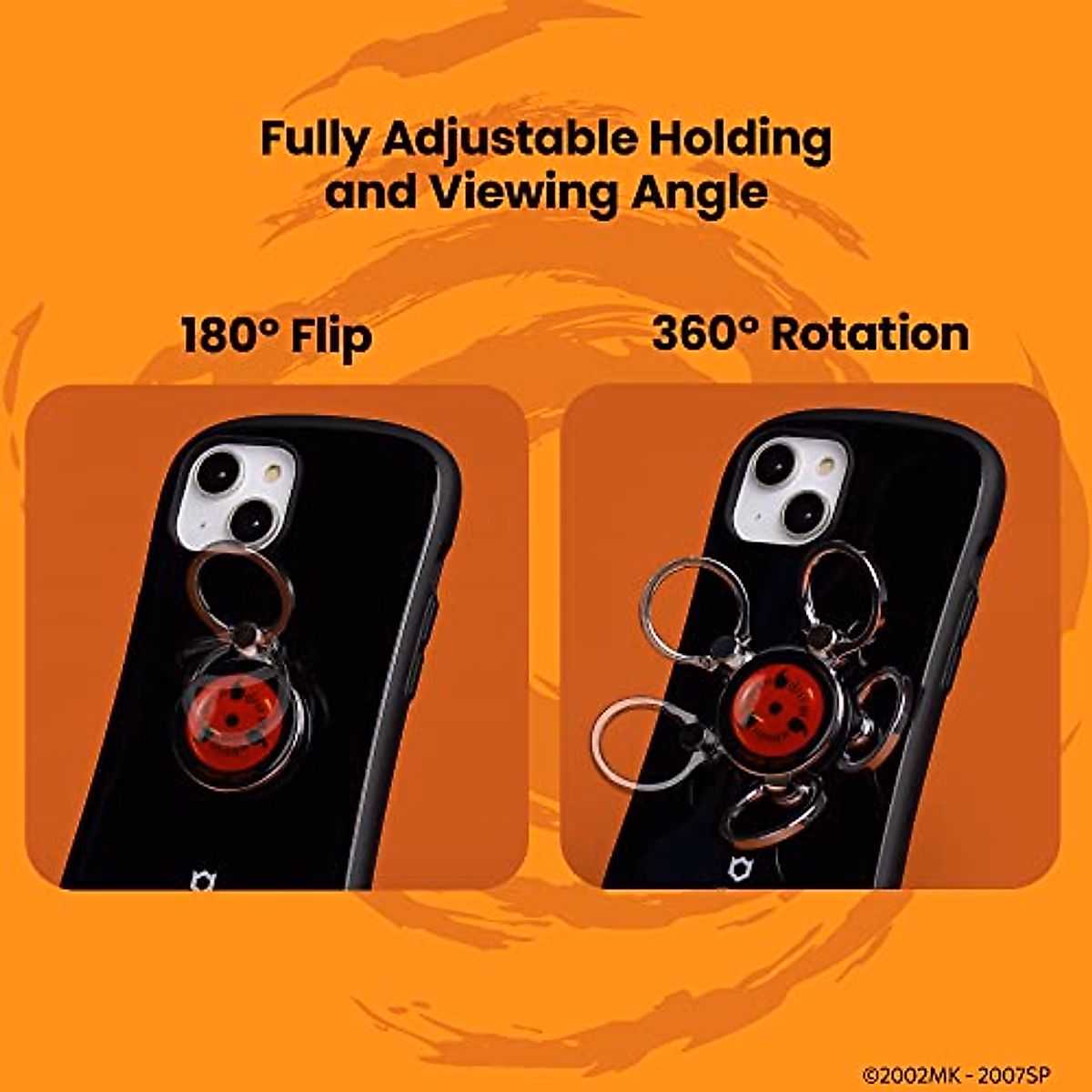 iFace Naruto Shippuden Anime Licensed Universal Smartphone Ring Holder Kickstand Accessory – Stick On Phone Stand/Hand Gripper Compatible with iPhone, Samsung Galaxy, etc. - Sharingan Symbol
