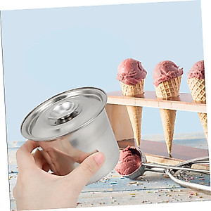 LALADEFIEE Ice Cream Container Food Storage Box Lids Freezer Storage for Ice Cream Desserts 10cm Capacity