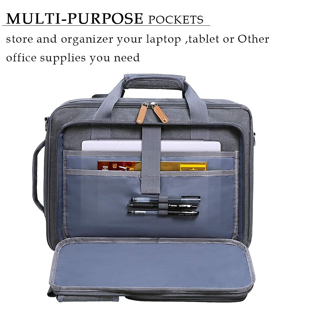 MOMIGO Baby Diaper Backpack - Large Capacity Waterproof Nappy Bag with Insulated Pockets and 14-inch Laptop Compartment, Large Daypack Business Weekender Luggage Backpack for Momm Dad （Black）