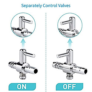 Pawfly 6 PCS 1-Way Aquarium Air Flow Control Lever Straight Valve Distributor Splitter for Fish Tank