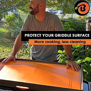 bigstone 36" Griddle Mat Silicone for Blackstone, Heavy Duty Food Grade Silicone Grill Cover for Blackstone, Resizable and Customizable, Compatible with Blackstone 36", 28",22" Models