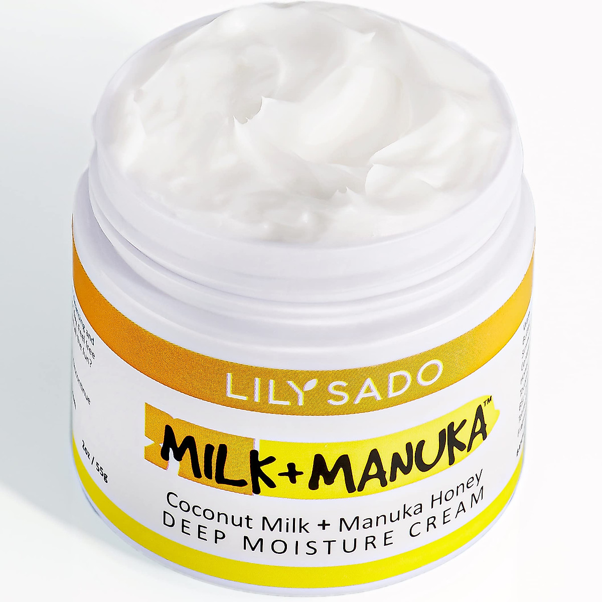 LILY SADO MILK+MANUKA™ Coconut Milk and Manuka Honey Natural Face Moisturizer - Non Greasy Organic Facial Cream with Cocoa Butter and Gotu Kola - Amazing Anti-aging Formula