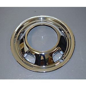 New Chrome 17" inch Front Wheel Simulator Skin Hubcap Cover Replacement for 2003-2017 Dodge Ram 3500 Dually Truck