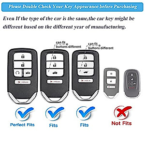 FONNUY for Honda Key Fob Cover,Black Leopard Beaded Key Holder Fits for Honda Accord Civic Cr-V Hr-V Fit Odyssey Jed Crosstour Crider Smart Key Accessaries Set
