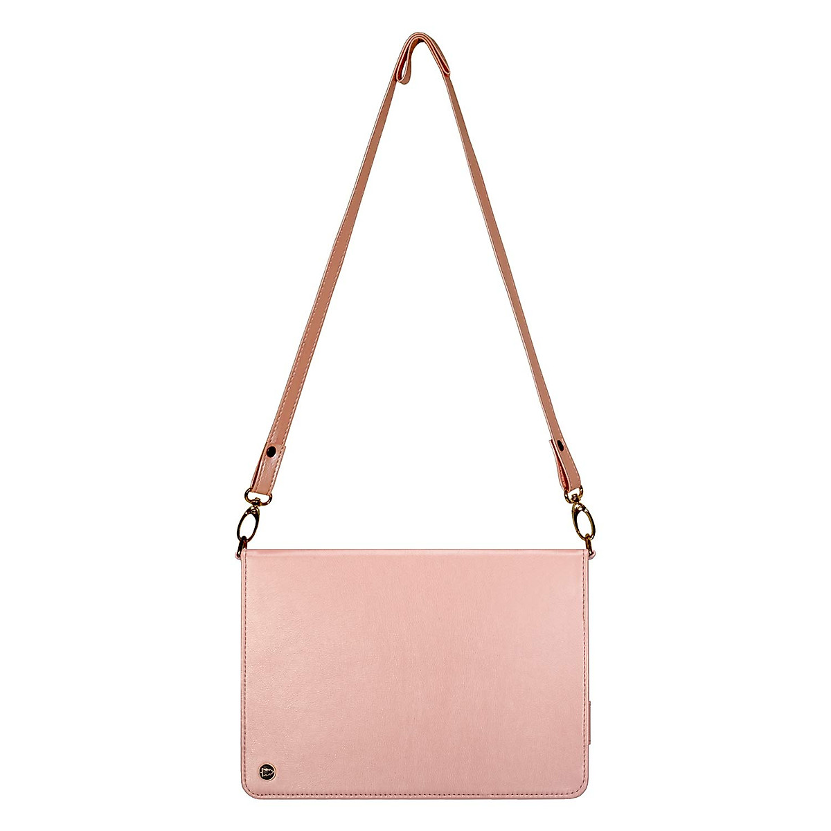 Case for 9.7-inch iPad 2018 2017 (iPad 5th/6th Generation), iPad Air/Air 2 Case, Techcircle Smart Folio Stand PU Leather Crossbody iPad Cover with Hand Strap, Card/Pencil Holder Wallet Case, Rose Gold