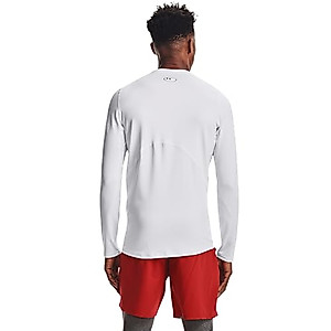 Under Armour Men's ColdGear Armour Fitted Crew, White (100)/Black, Large