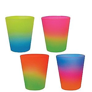 12 Pack Shot Glasses Sets 1.5 oz Colorful Shot Glass - Fun Tie Dye Unique Shots Glass Set for Spirits, Bulk Rainbow Collectible Shot Glasses (Tie Dye, 12)