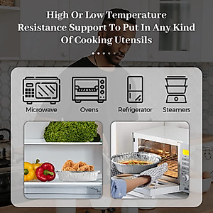 (50 Pack) Premium 8-Inch Round Aluminum Foil Pans, Heavy Duty Disposable Food Container without Lids, Tin Foil Pans Perfect for Roasting, Grilling, Storing, Cooking, Meal Prep for Baking Lovers