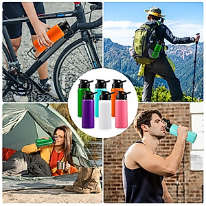 Gandeer 10 Pcs Aluminum Water Bottle 17 Oz Reusable Bike Snap Lid Metal Water Bottle Lightweight Portable Sports Leak Proof Gym for Travel Camping Hiking (Vivid Color)