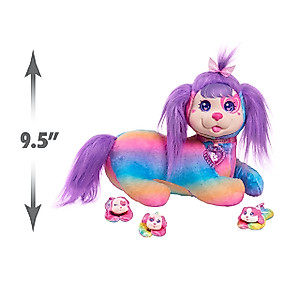 Puppy Surprise 10-inch Small Cherry Plush Stuffed Animal Dog with Puppies, Plushies, Kids Toys for Ages 3 Up by Just Play