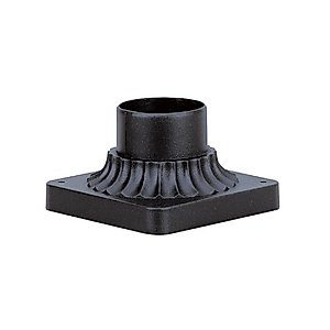 Westinghouse 6790100 Pedestal Mount for Post Lantern, Textured Black Finish on Cast Aluminum