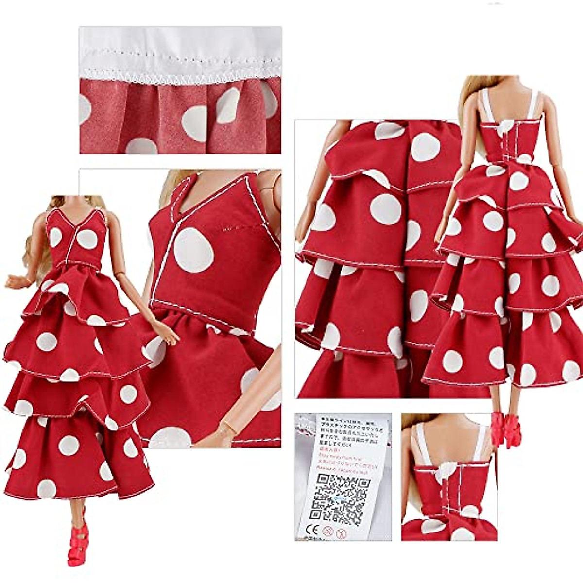 E-TING 3 Sets Doll Clothes Chiffon Skirt Jumpsuits Office Style Wears Dress for 11.5 Inches Girl Dolls