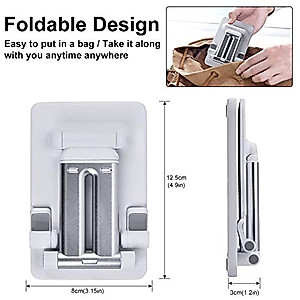 BrilliStar Cell Phone Stand Height Adjustable, [2020 Updated] Dual Tube Foldable Phone Stand,Portable Tablet Stand, Smartphones Desk Holder with Anti-Slip Design for iPad/Tablet/Mobile Phone(White)