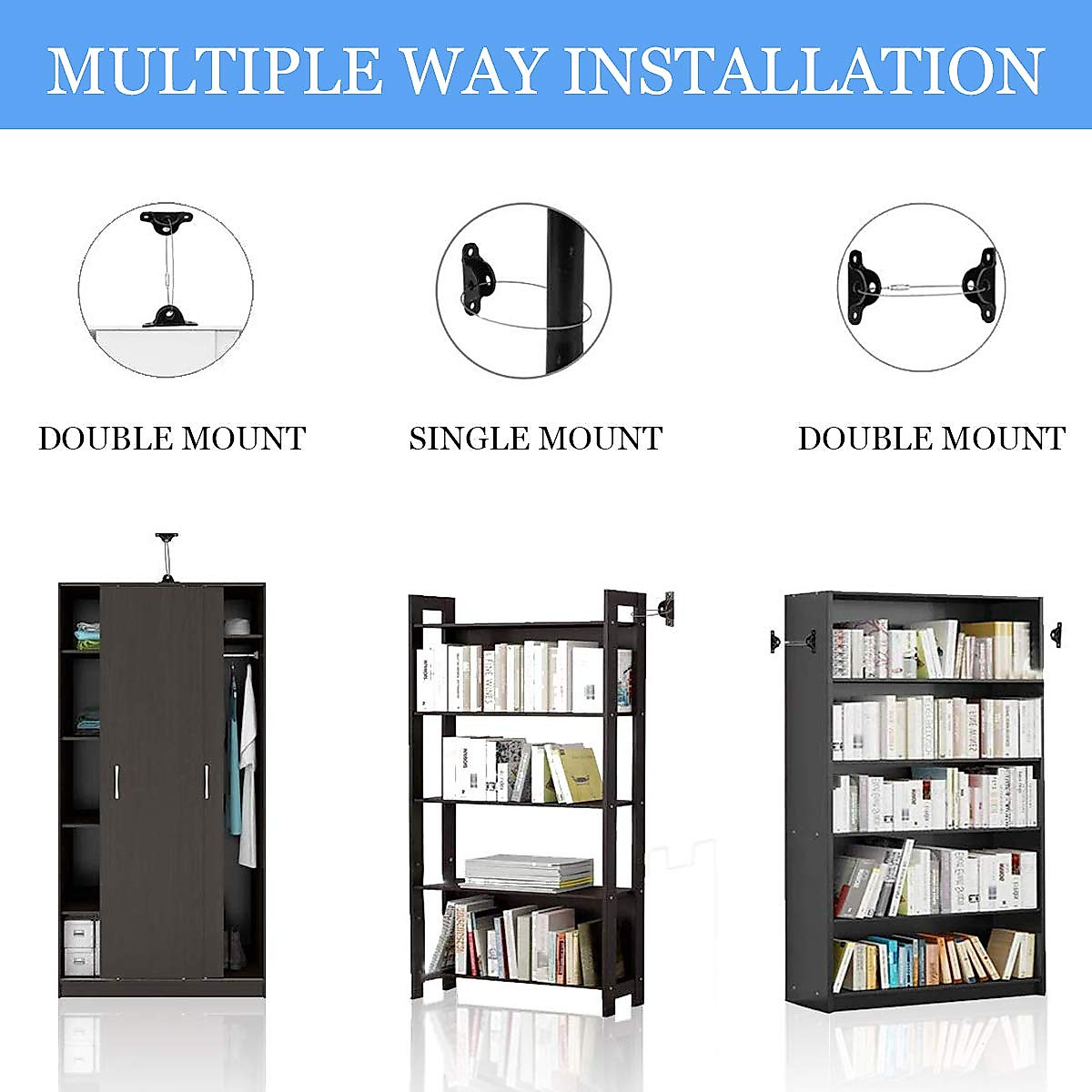 Furniture Anchors for Baby Proofing, ALLICAVER Metal Made Child Proofing Anti-tip Furniture Straps (4-Pack)