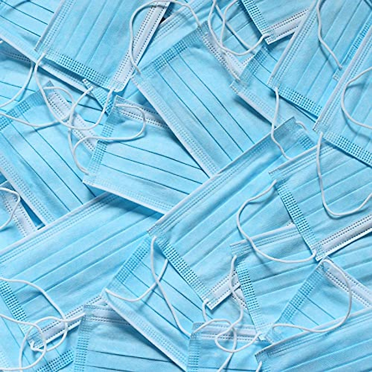 OxGord Artnaturals Face Mask - 50 Disposable Ear-Loop Masks - Protection from Dust, Pollen, and More - Mouth Cover Ideal for Everyday Use (Blue)