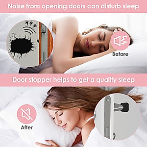 6PCS Door Stoppers Wall Protector Door Handle Bumper Door Knob Bumper Cover Door Stopper Self-Adhesive Silencer for Cabinet Furniture Home Office Glass Table Door Protectors