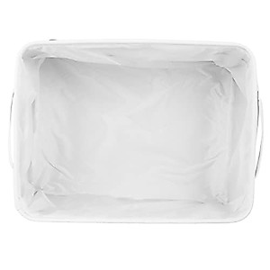 Canvas Storage Basket Organizer, Large | Fabric Rectangular Basket with Handles for Toys, Linen Closet, Clothes | Ideal Cube Storage Bin for Shelves, Navy