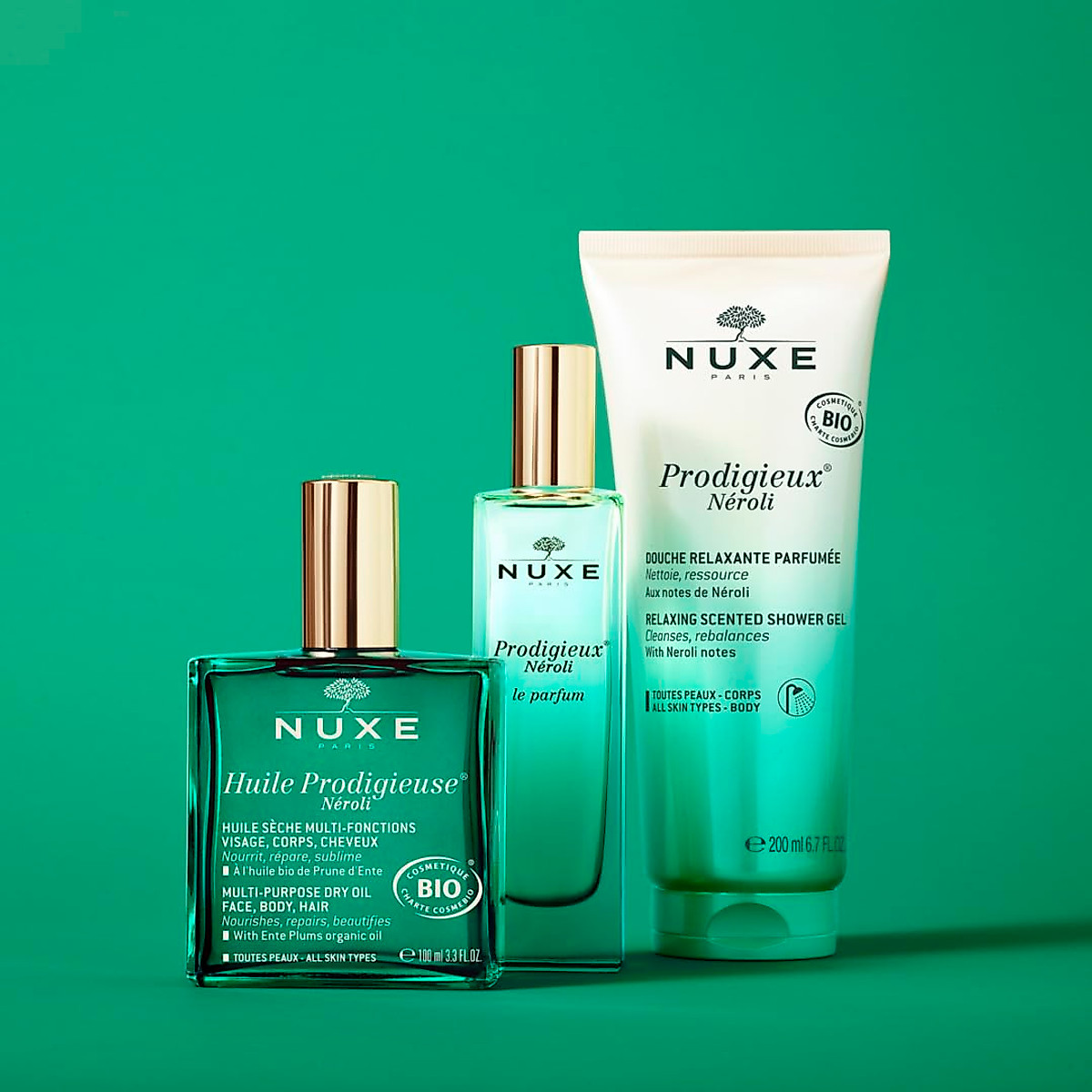Nuxe Huile Prodigieuse Neroli Bio Multi-Purpose Dry Oil for Unisex - 3.3 oz Oil
