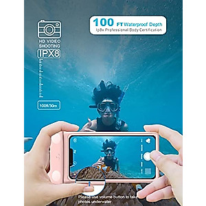 2 Pack Lovely Waterproof Phone Pouch with Lanyard Cell Phone IP8X Diving Outdoor Beach Underwater Up to 7.0" Universal Phone Case Dry Bag 3D Seamless HD TPU Dustproof Touch for iPhone Meow Pink Blue