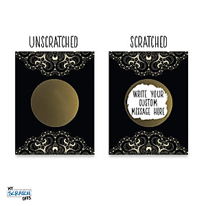 My Scratch Offs - 20 Pack Black Vintage Lace Gold Scratch Off Cards for Bridal Wedding Shower, Giveaways for Business, Teacher Rewards & Graduation Party