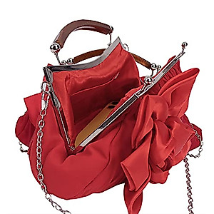 Goclothod Evening Bags for Women Cute Floral Clutch Purse Party Chain Handbag