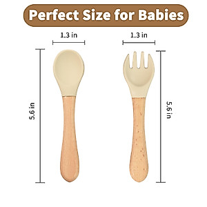 LITTLE RAWR Silicone Baby Spoons and Forks, Toddler Utensils for First Stage Toddler,Soft-Tip Easy on Gums I Baby Training Spoon | Baby Spoons Self Feeding 6 Months, Dishwasher,6 Pack
