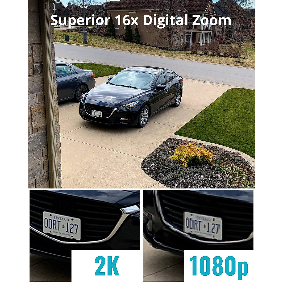 Defender Guard Pro 2K WiFi. Plug-in Security Camera with Color Night Vision, Two-Way Talk, Smart Human Detection, Spotlight & Siren (1 Camera, 32GB)