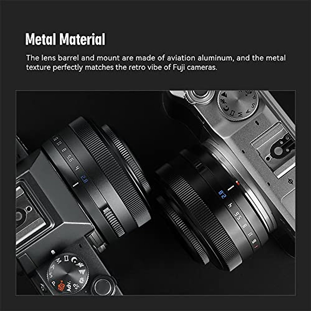 TTartisan 27mm F2.8 Autofocus Lens, Compatible with Fuji X-Mount Cameras XS10 X-A5 X-A7 X-M1 X-M2 X-E4 X-T1 X-T10 X-T2 X-T20 X-T3 X-T4 X-T100 X-T200 X-T30 X-Pro1 X-Pro2 X-Pro3 X-E1