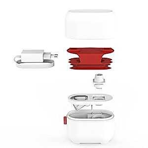 Boneco Hotel Room PET Bottle Reservoir Ultrasonic Travel Humidifier w/Variable Output, Auto Shut-Off, Empty Indicator, and Included Travel Bag, White