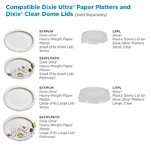 Dixie Ultra Large Heavy-Weight Paper Platters by GP PRO (Georgia-Pacific), White, SX11PLW, 500 Count (125 Platters Per Pack, 4 Packs Per Case)