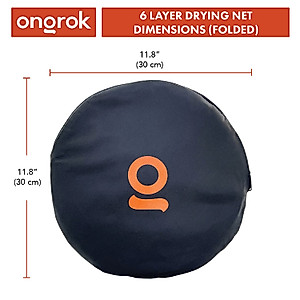 ONGROK Mesh Dry Net Drying Rack, 6 Tier, Hanging Herb Drying Net, Plant Dryer Tent