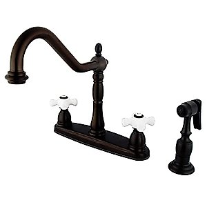 Kingston Brass KB1755PXBS Heritage 8-Inch Centerset Kitchen Faucet, Oil Rubbed Bronze