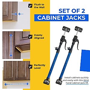 Merchy Hero 2Pcs Set Multifunctional Extension Pole Third Hand Tool with Adjustable Length Non-Slip Pads and Comfortable Foam Grip Rotating Head Supports Up to 66lbs