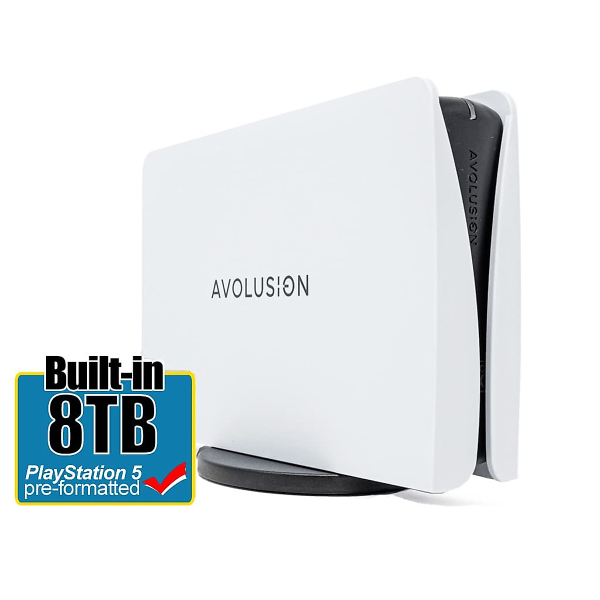 Avolusion PRO-5Y (White) 8TB USB 3.0 External Gaming Hard Drive for PS5 / PS4 Game Console (Renewed)