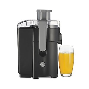 Hamilton Beach HealthSmart Juicer Machine, Compact Centrifugal Extractor, 2.4” Feed Chute for Fruits and Vegetables, Easy to Clean, BPA Free, 400W, Black and Gray (67502)