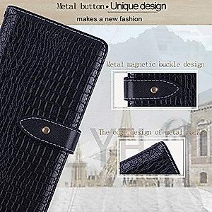 YLYT Shockproof - Black Flip Leather TPU Silicone Luxury Cover Stand Wallet Case for Oppo Reno2 6.5 inch Card Slots Pouch Skin