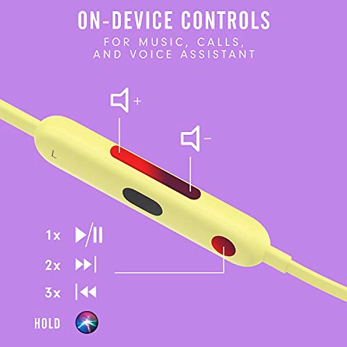 Beats Flex Wireless Earbuds – Apple W1 Headphone Chip, Magnetic Earphones, Class 1 Bluetooth, 12 Hours of Listening Time, Built-in Microphone - Yuzu Yellow