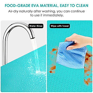 12 Pack Refrigerator Liners - EVA Fridge Liner Mats Washable, Refrigerator Mats Drawer Table Placements, Shelf Liners for Kitchen Cabinets(4 Blue+4 Green+4 Red)