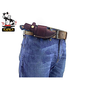 Sapra High Carbon Steel Knife - Custom made Full Tang Skinning Knife - Hunting Knife, Survival Knife, Fixed Blade Camping Knife, Skinner Knives, Drop Point Knife With Leather Sheath