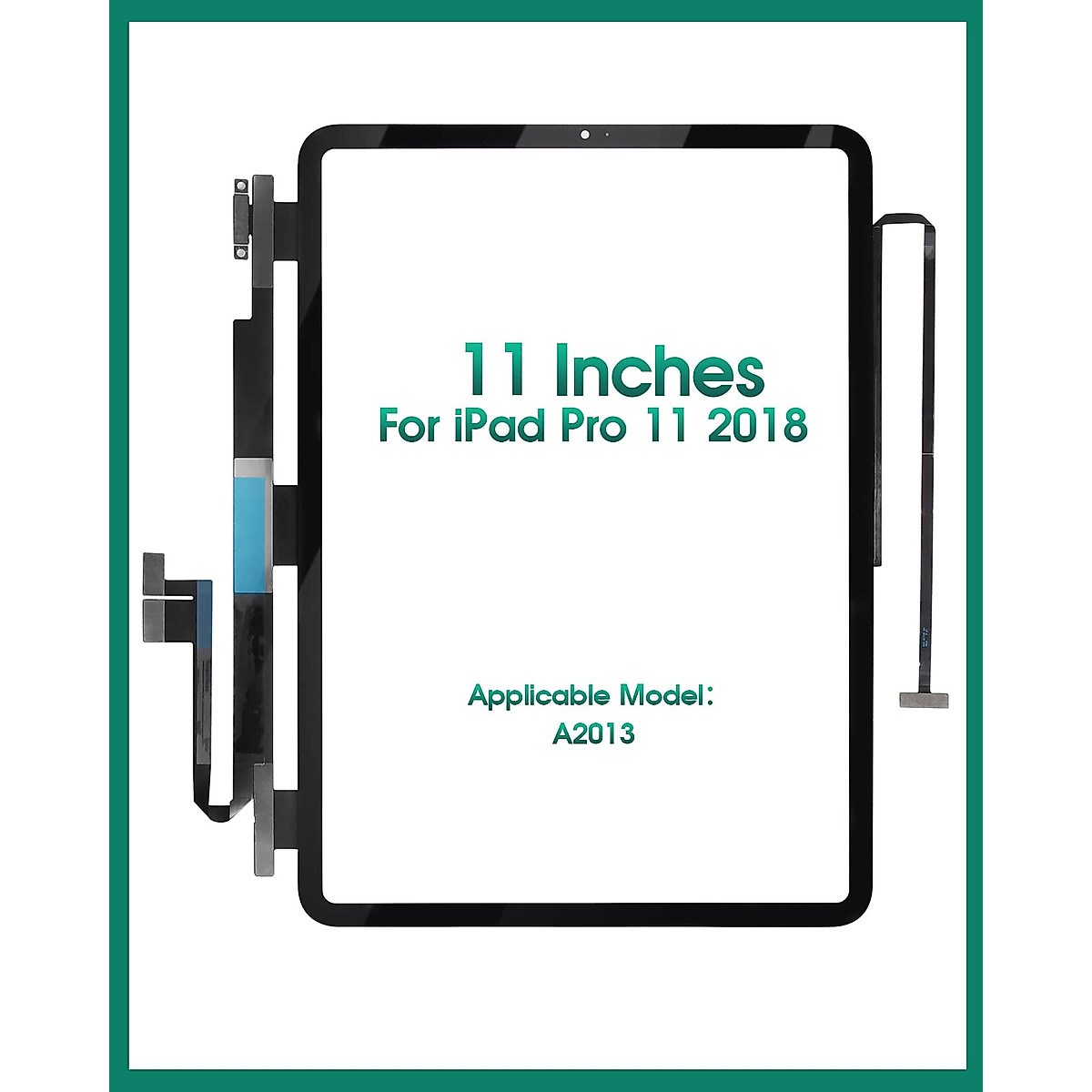 for iPad Pro 11 2nd Touch Screen Replacement for iPad Pro 11" 1st Generation 2018 Digitizer Repair Kits A1980 A2013 A1934 A1979 (Without LCD