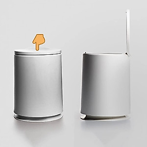 n/a 10L Pressing Type Round Plastic Trash Can Double-Layer Multi-Purpose Trash Can Nordic Household