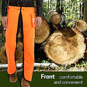 ZELARMAN Chainsaw Chaps Apron Wrap 8-layer for Men/Women Loggers Forest Workers Protective Chain Saw Pants Adjustable